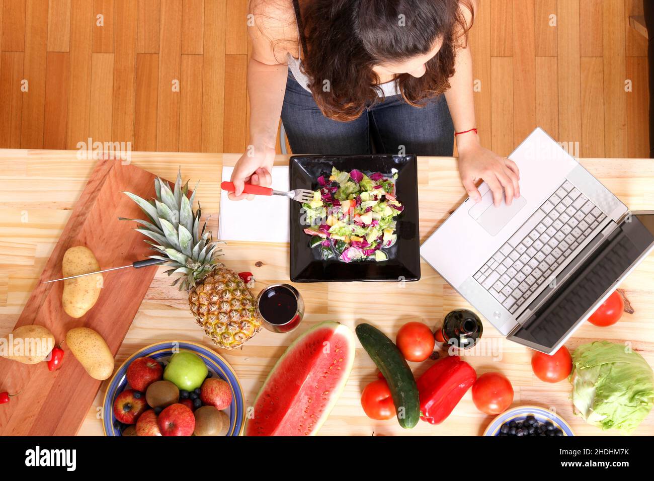 healthy diet, laptop, online, healthy, healthy food, low fat, computer ...