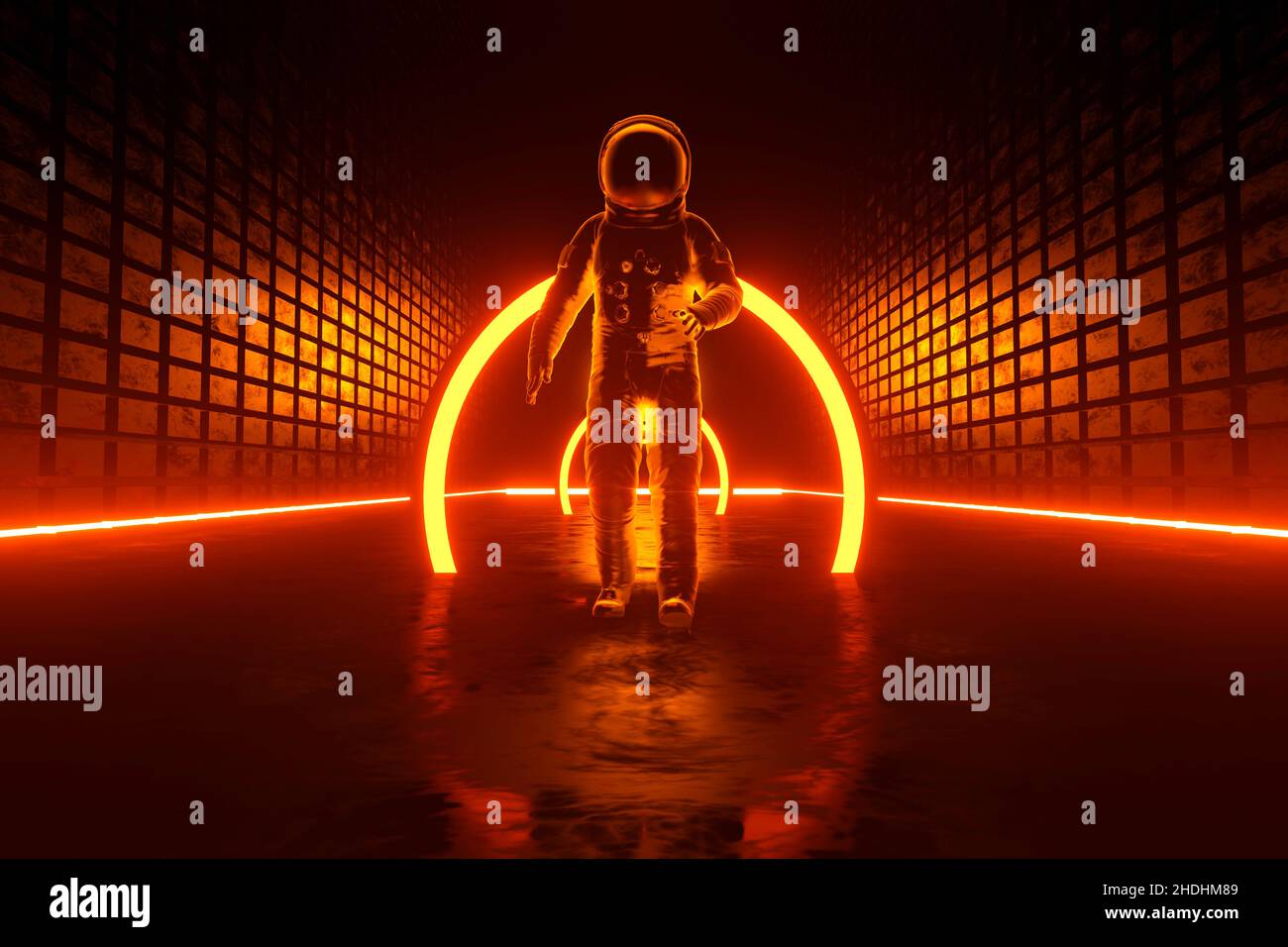 corridor, science fiction, astronaut, corridors, hallway Stock Photo ...