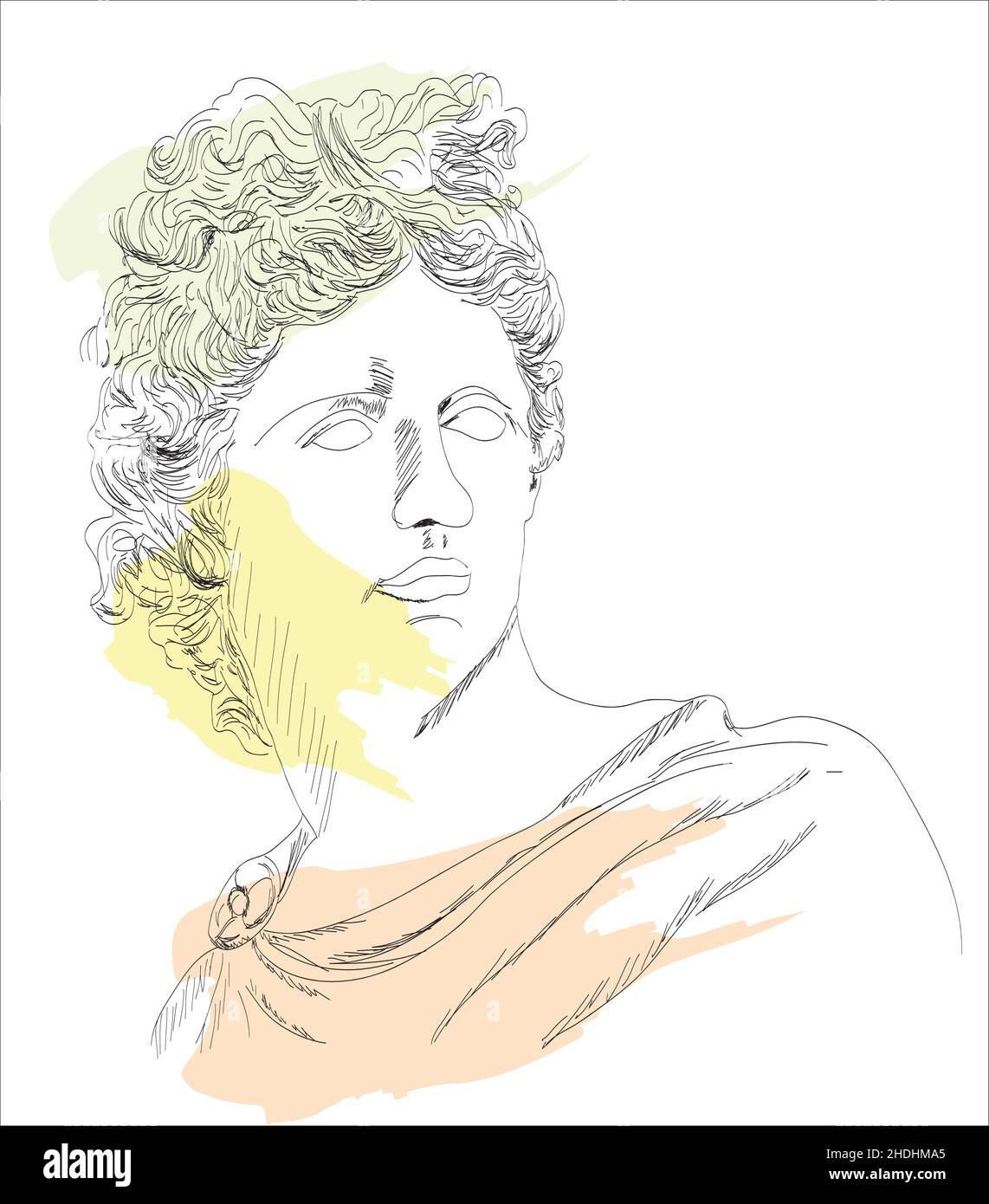 Apollo Statue Head Stock Vector Images - Alamy