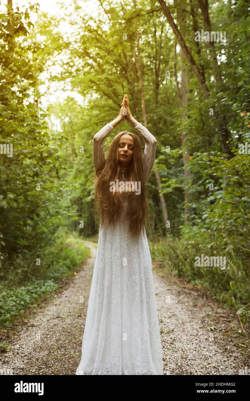 closed eyes, forest, mystical, prayer, closed eye, forests, wood ...