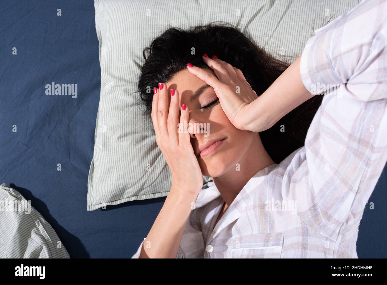 young woman, tired, stretching, morning, girl, girls, woman, young ...