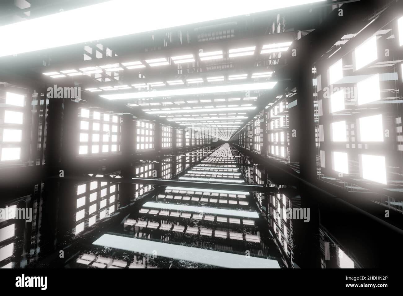 reflection, light, corridor, reflections, lights, corridors, hallway ...