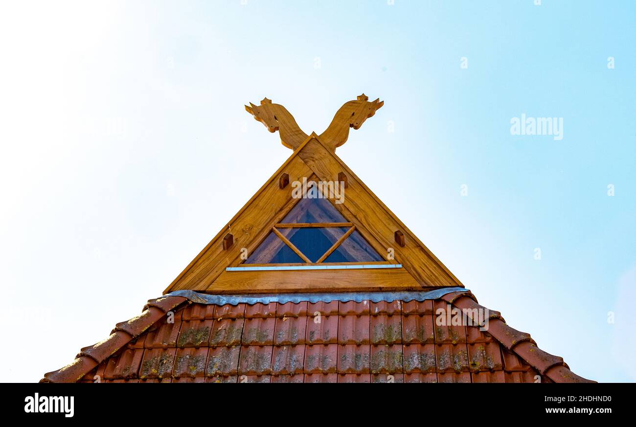 gable, horsehead, gable decorations, gables, horseheads Stock Photo - Alamy