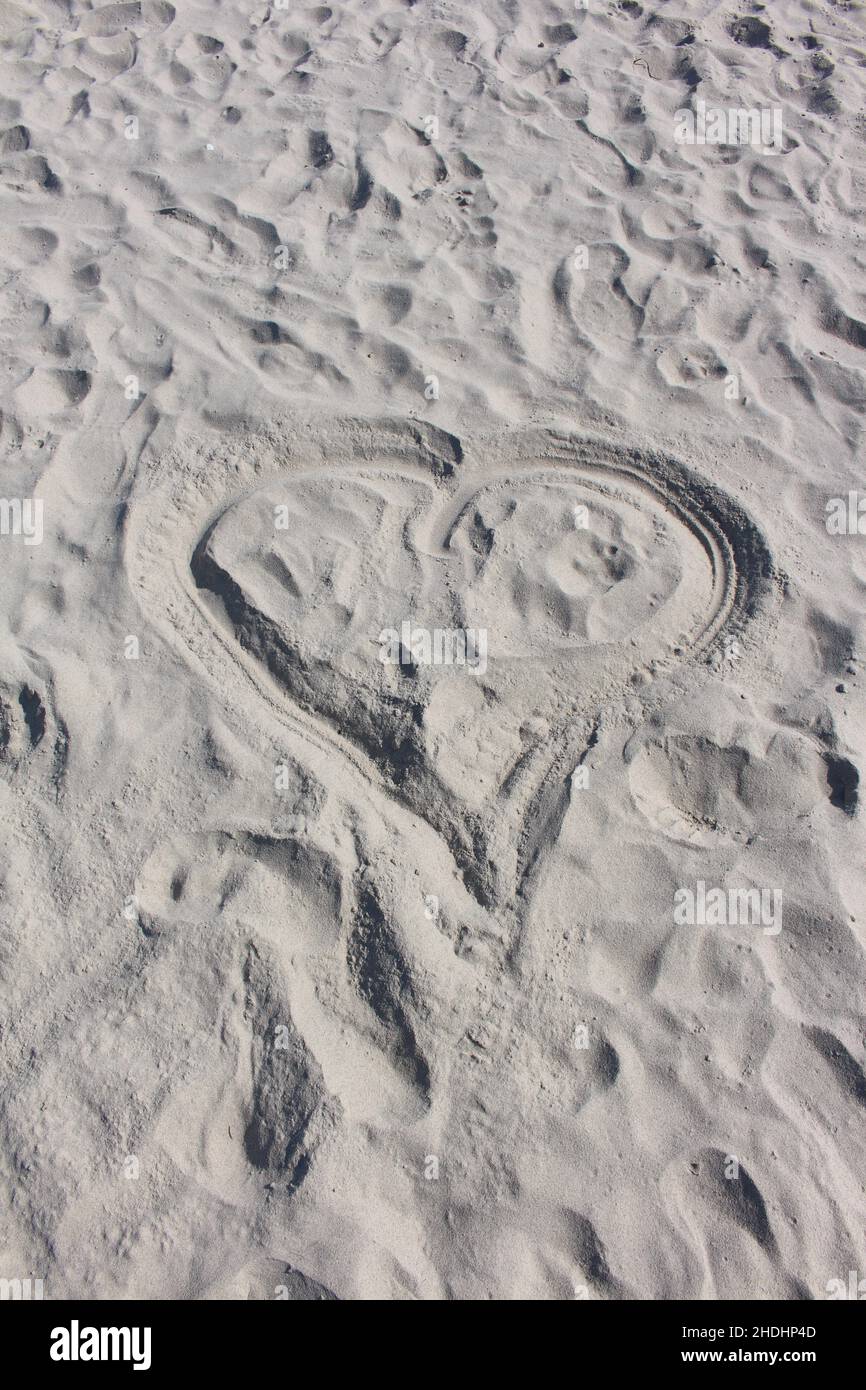 sand, heart, sands, hearts Stock Photo - Alamy