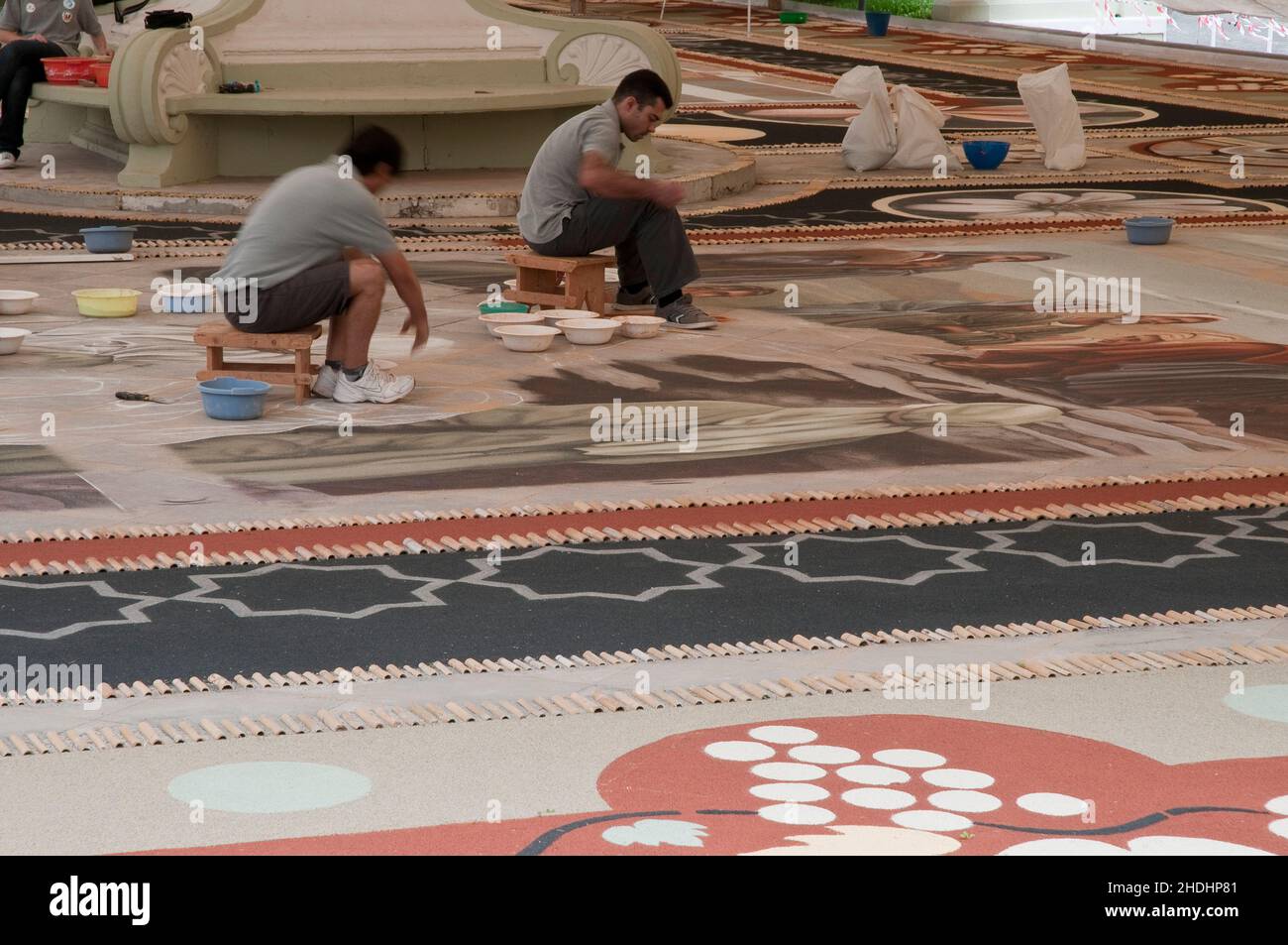 customs, art, la orotava, sand drawing, custom, arts Stock Photo - Alamy