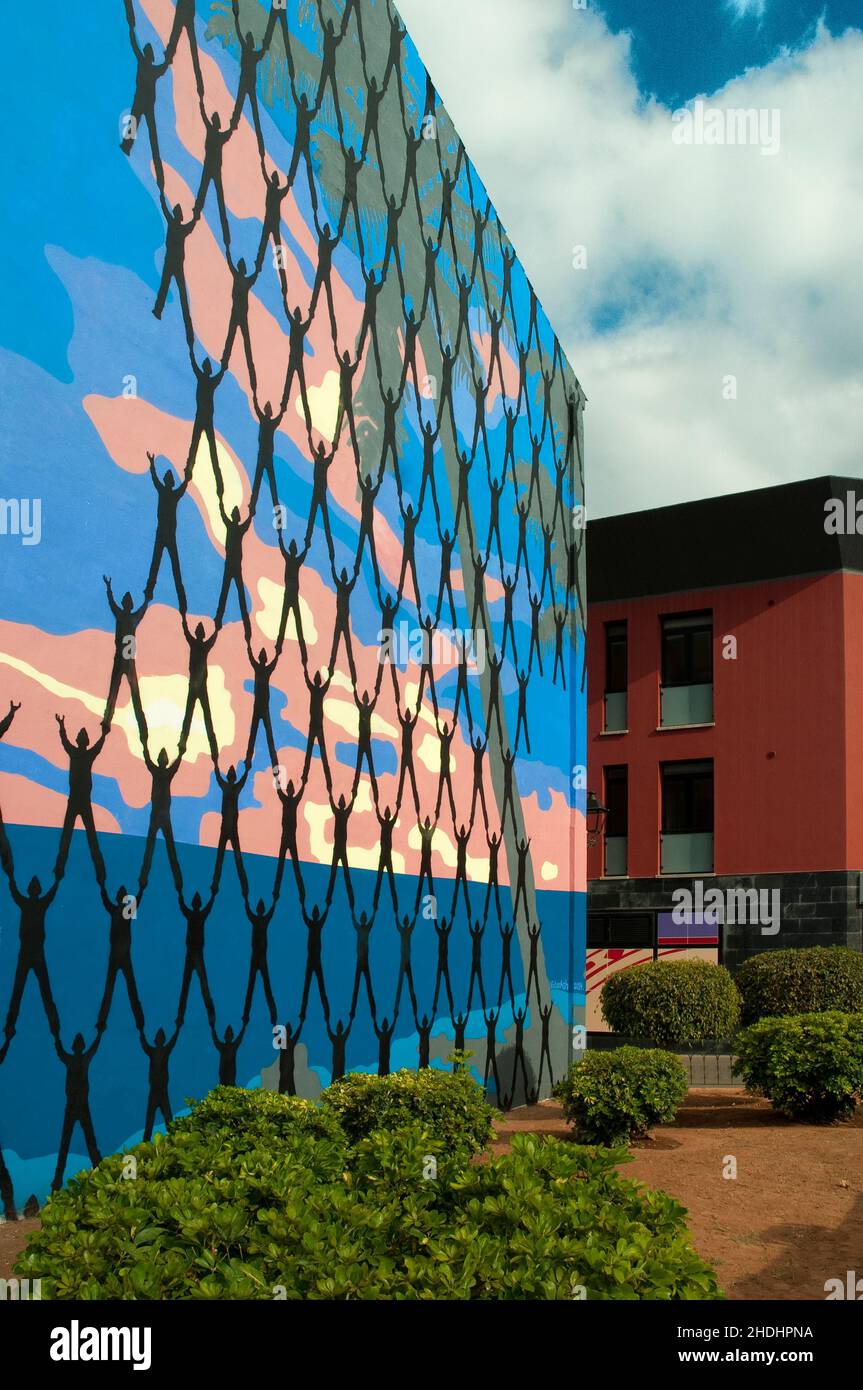 togetherness, mural, human chain, human pyramid, cohesions, murals ...