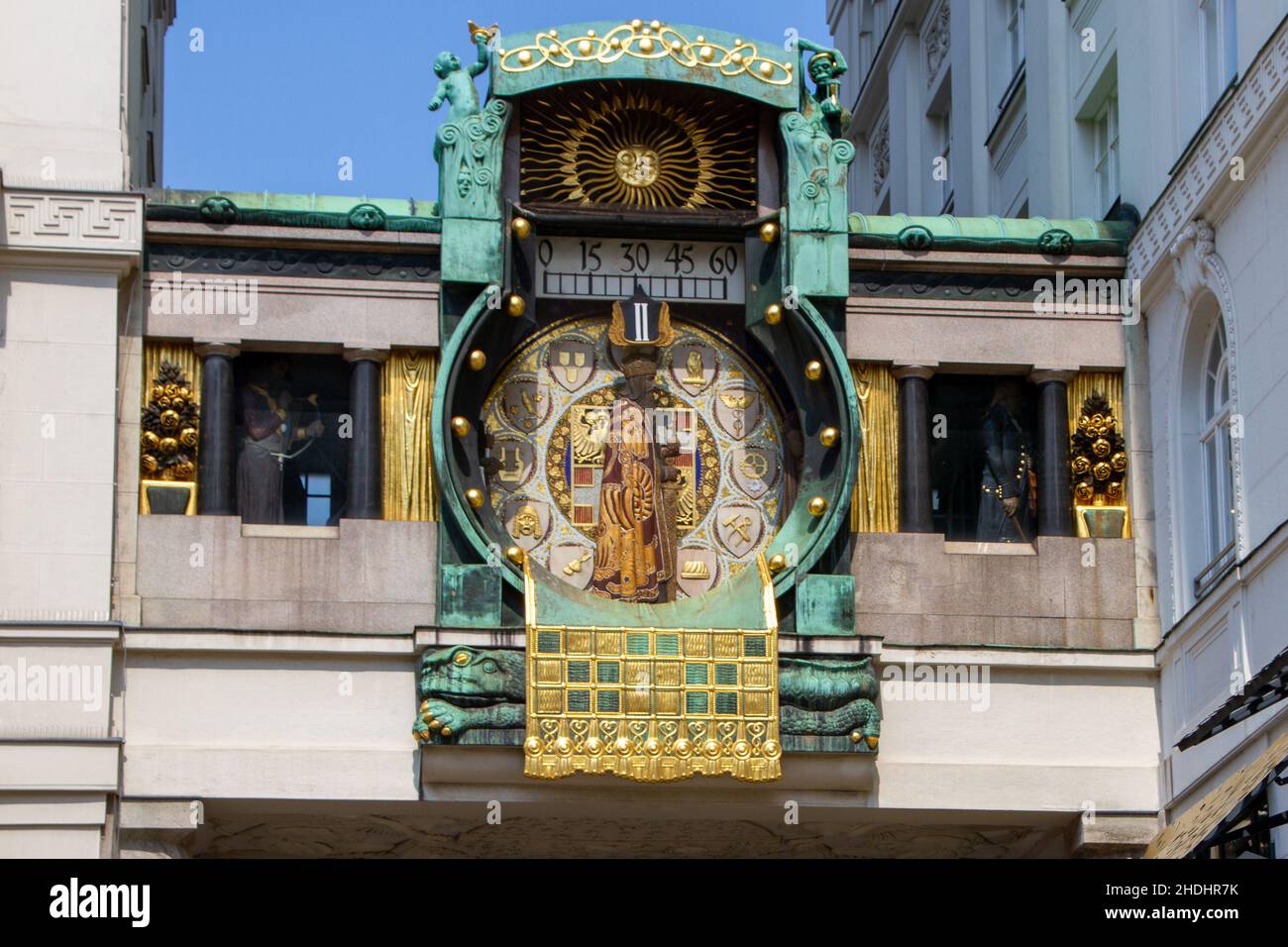 Vienna, Austria, July 24, 2021. The Carillon Anker is a bridge that ...