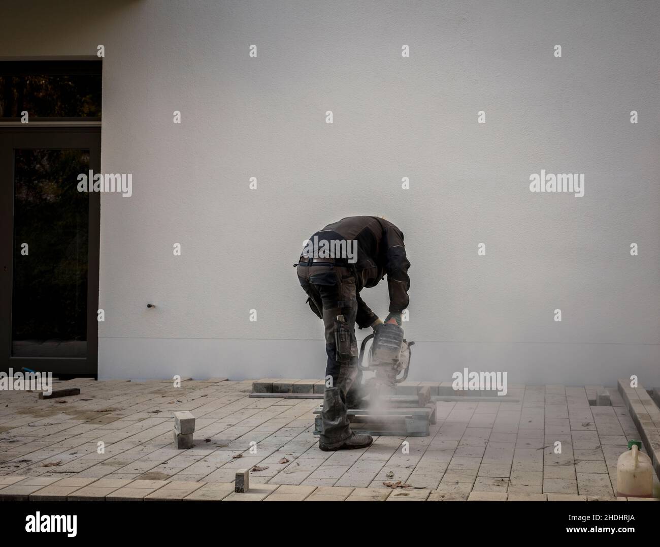 construction worker, building construction, angle grinder, blue collar ...