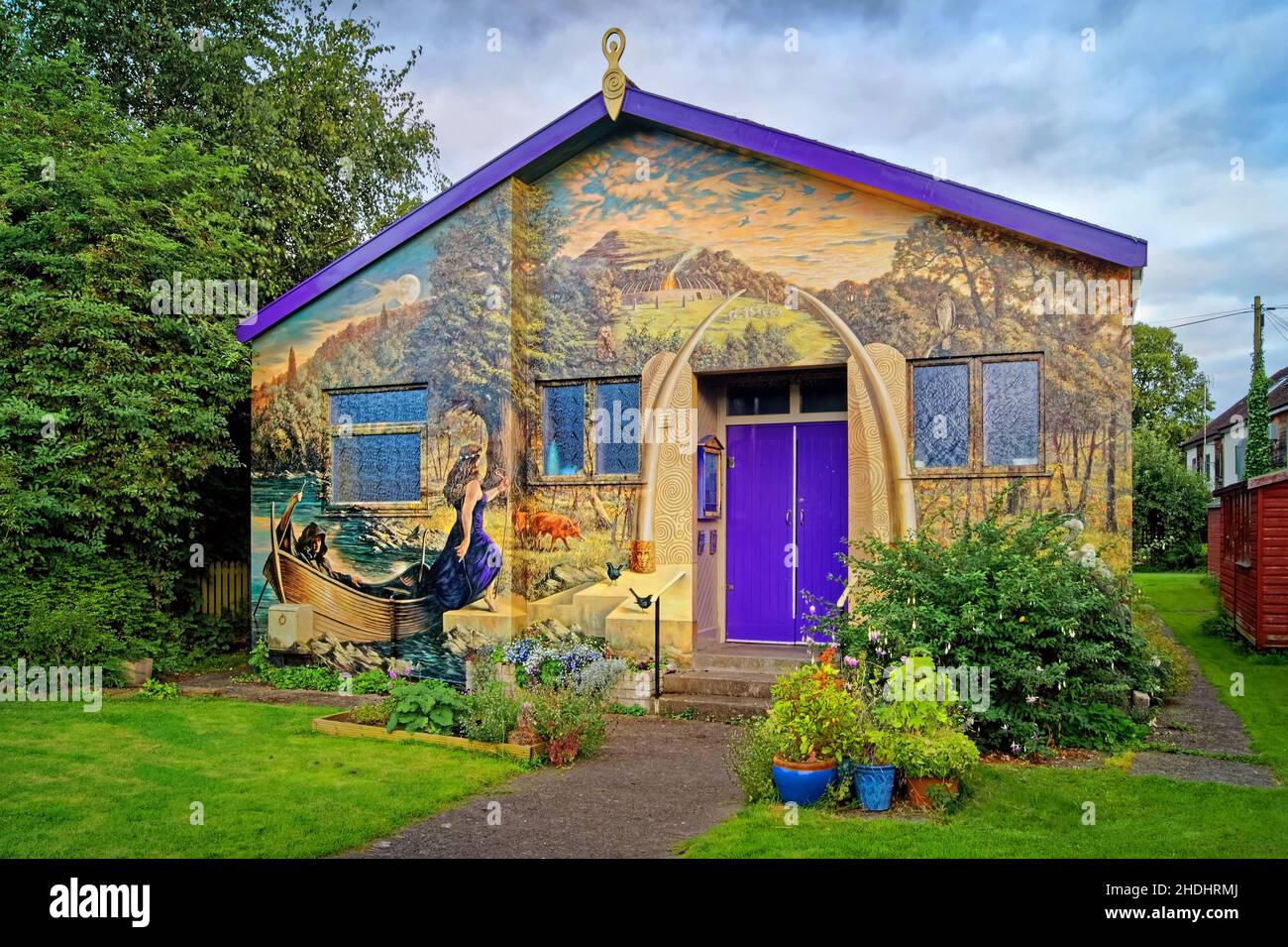 UK, Somerset, Glastonbury Goddess Temple, The Goddess Hall Stock Photo ...