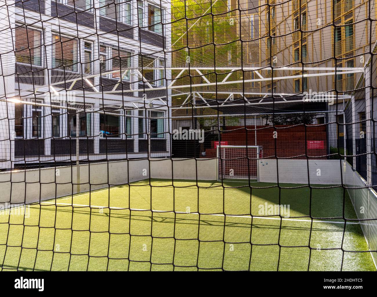 soccer field, protective net, soccer fields, protective nets Stock ...