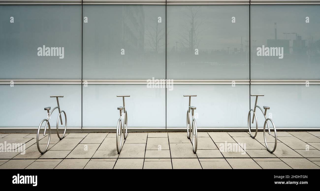 bicycle rack, bicycle racks Stock Photo - Alamy