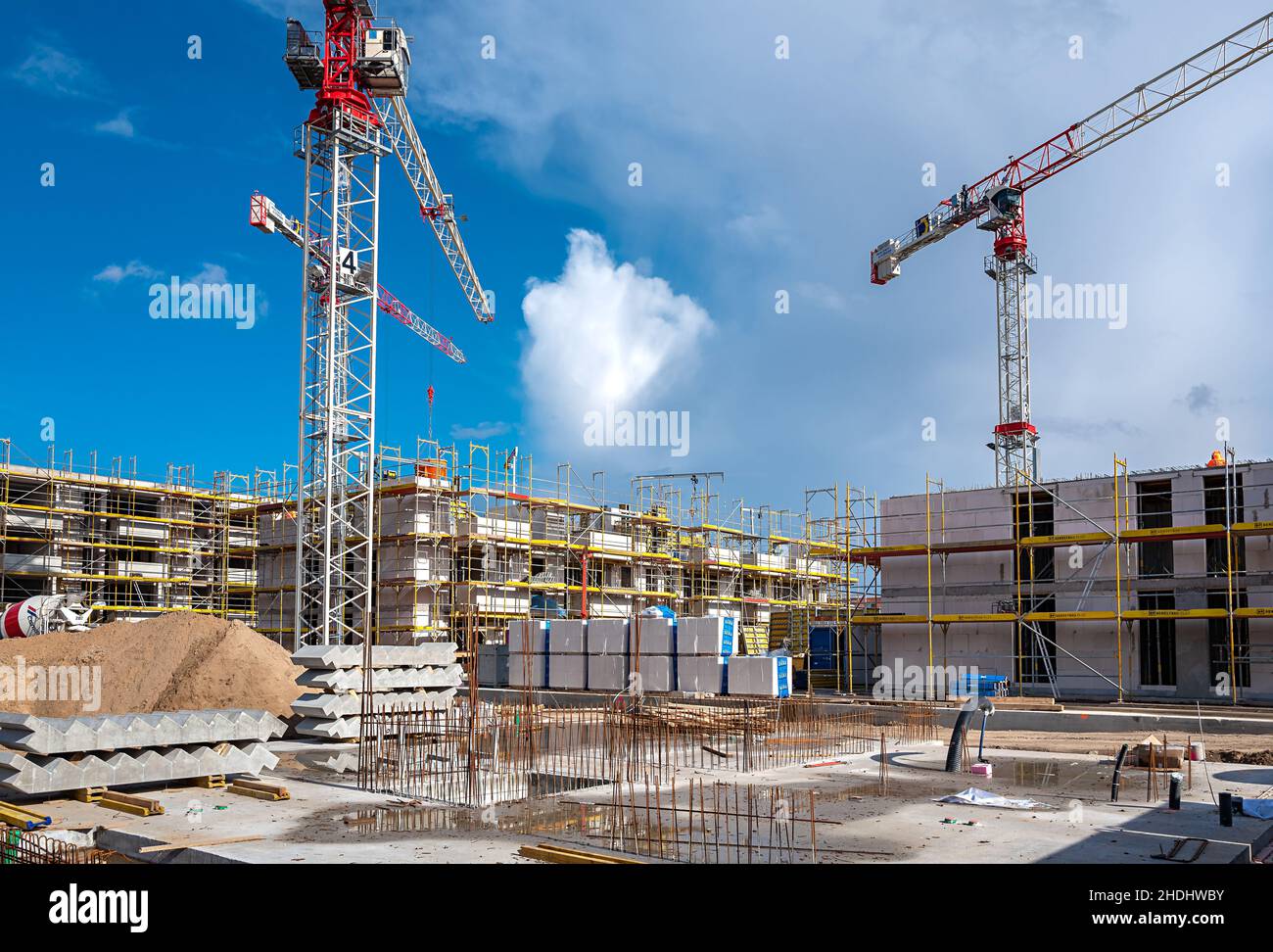 construction, construction site, housing, constructions, construction ...