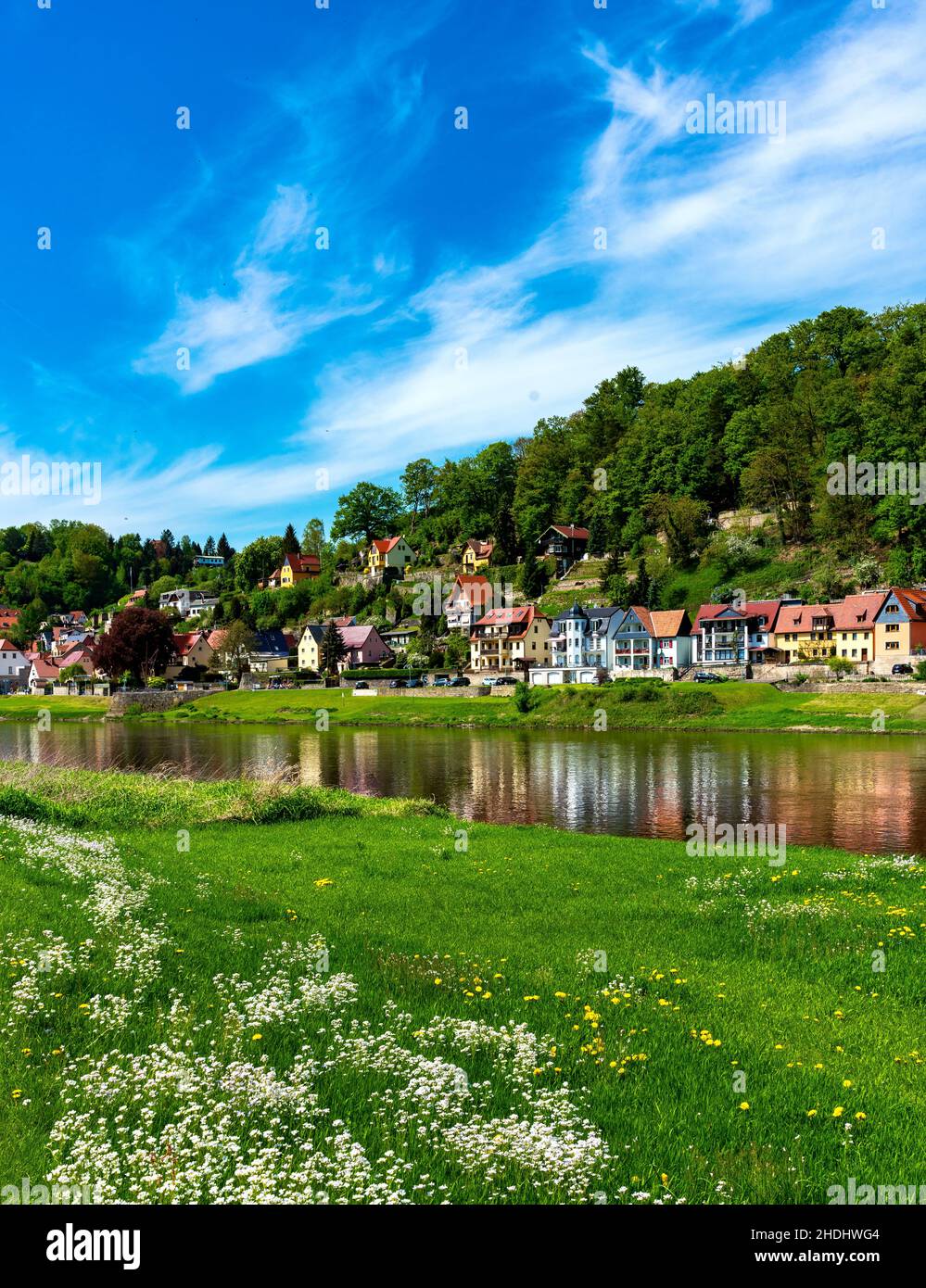 elbe river, wehlen, elbe rivers, wehlens Stock Photo - Alamy