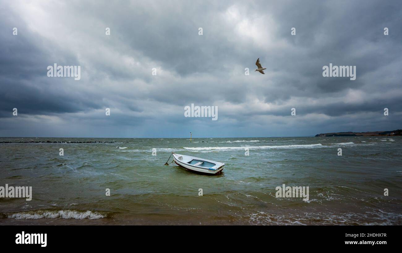 boat, baltic sea, rain cloud, boats, baltic seas, clouds, rain clouds ...