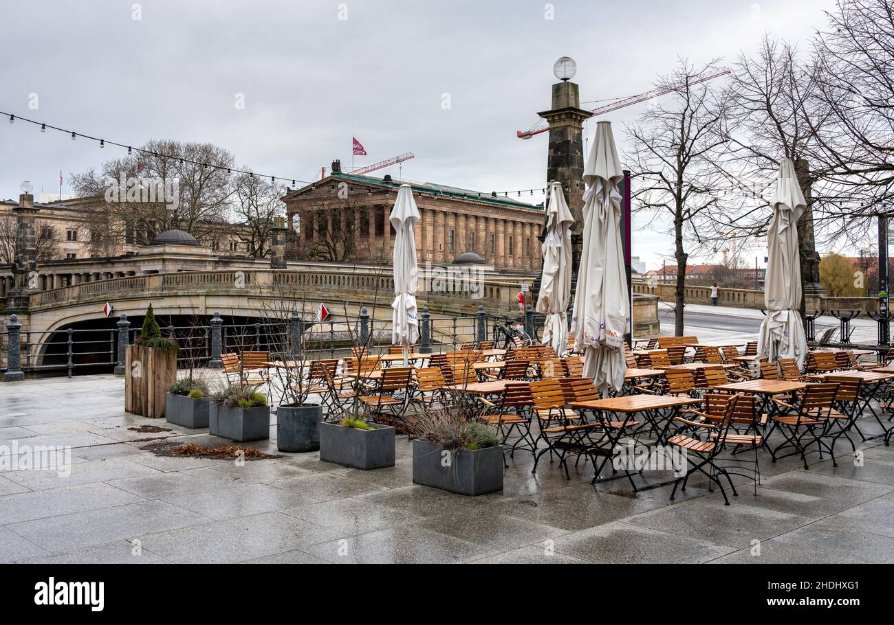 gastronomy, bank of the spree river, rain weather, gastronomies, bank ...