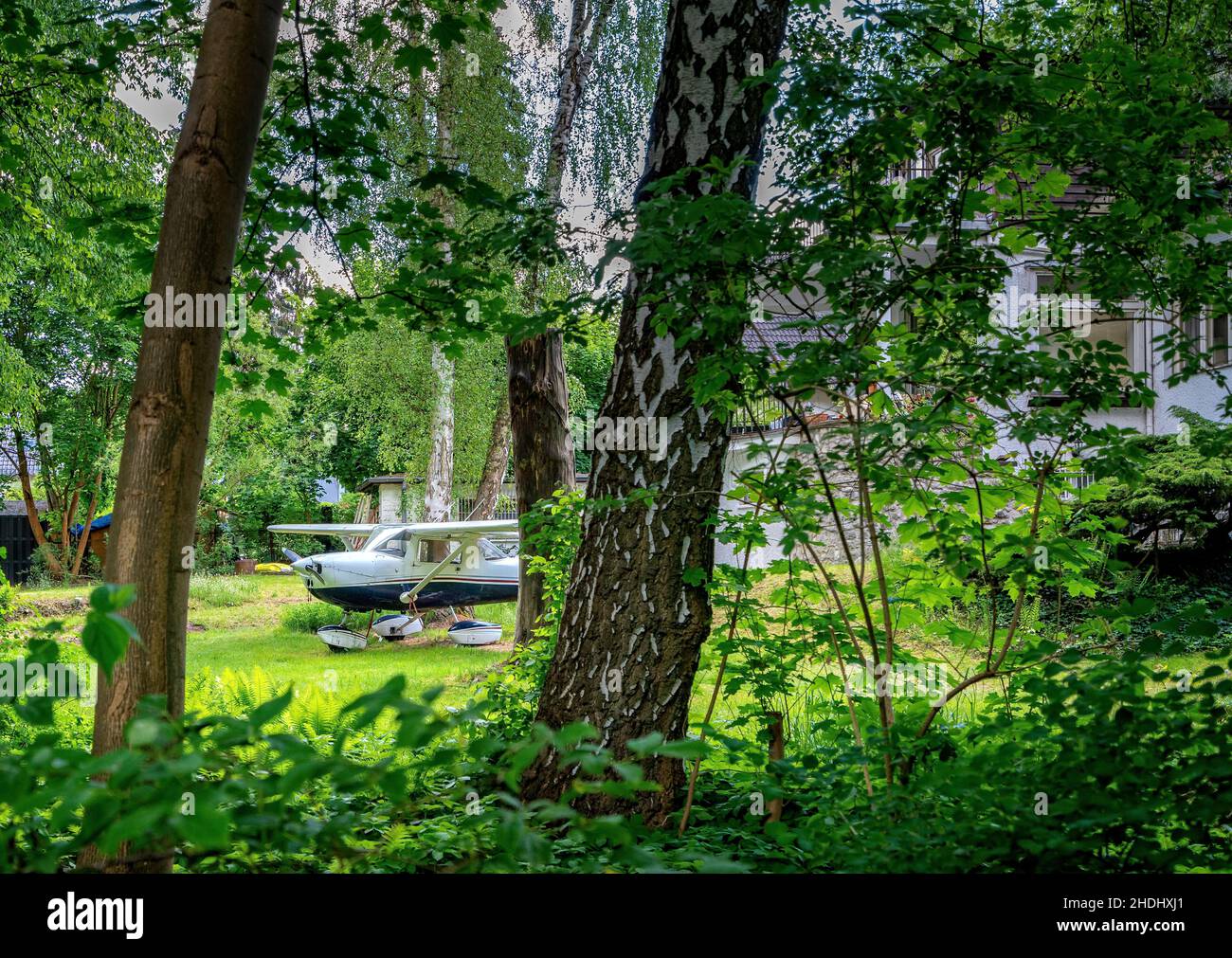 garden, propeller airplane, gardens, plane, propeller airplanes Stock ...