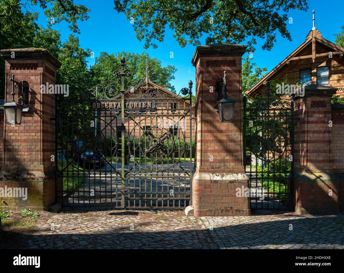 observatory, entrance gate, science campus albert einstein ...