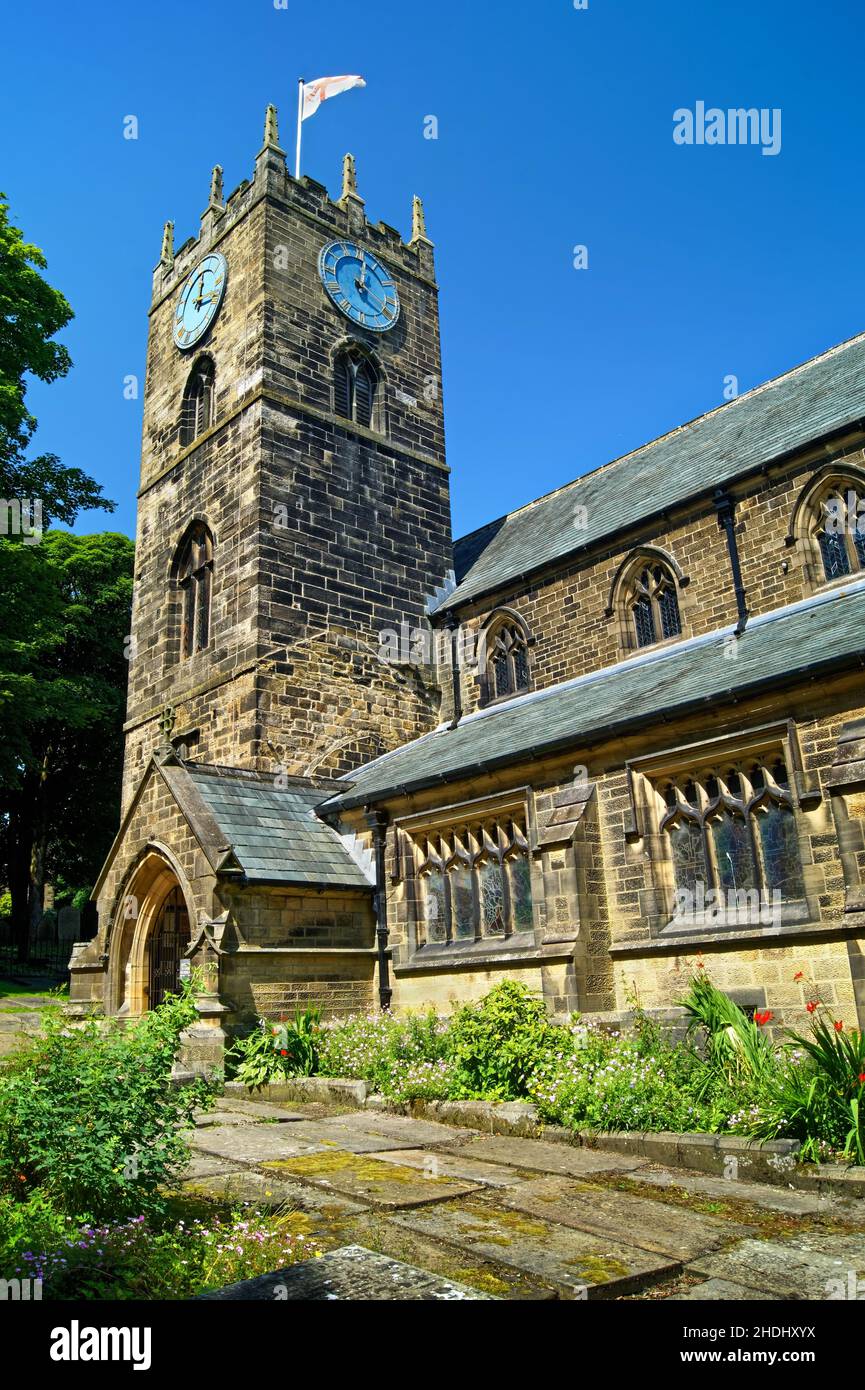 UK, West Yorkshire, Haworth, St Michael and All Angels Church Stock ...