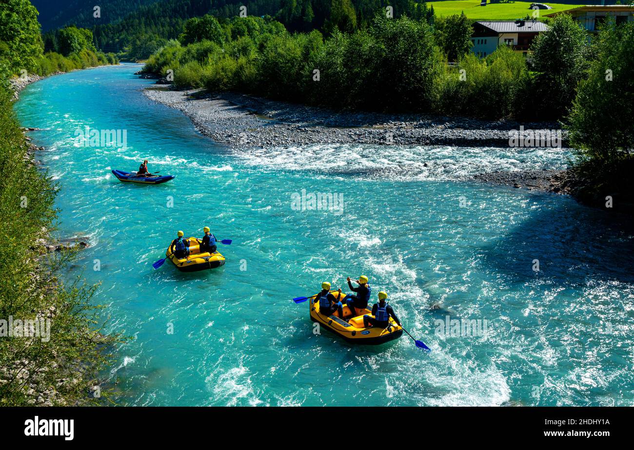 lech river, rafting, lech rivers Stock Photo - Alamy