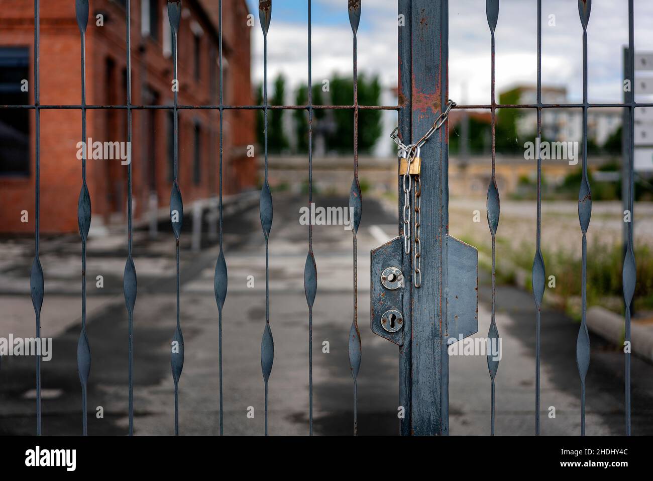padlock, locked, iron gate, padlocks, lockeds, iron gates Stock Photo ...
