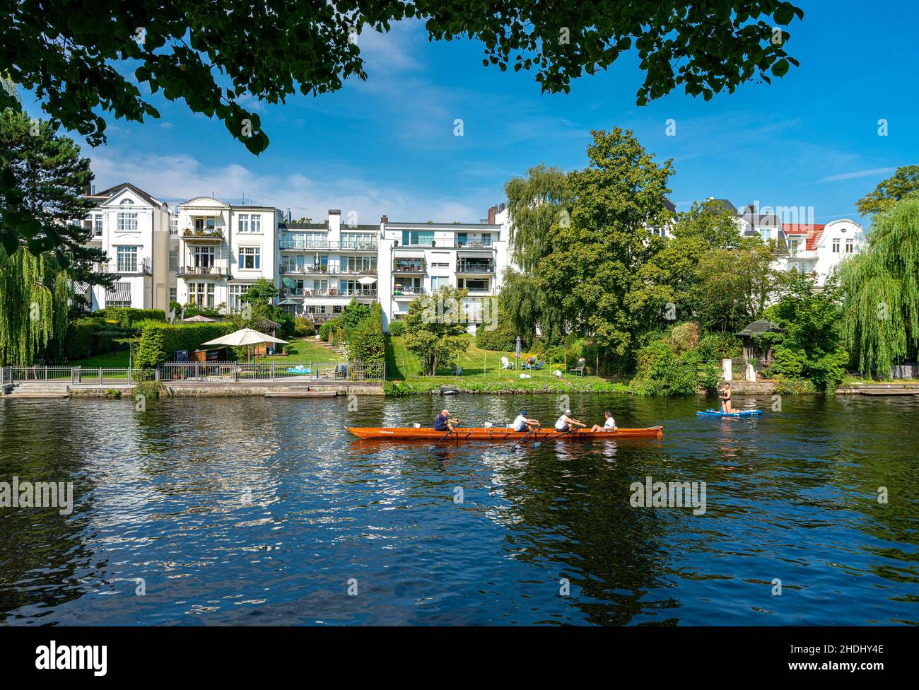 Rowboats alster hi-res stock photography and images - Alamy