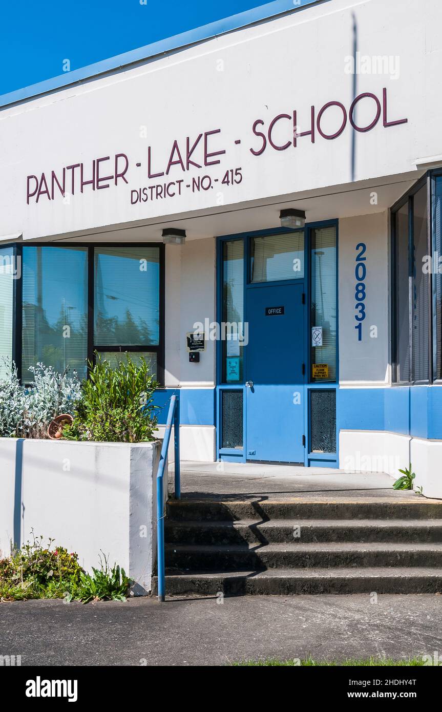 The old Panther Lake Elementary School, torn down in 2019, in Kent ...