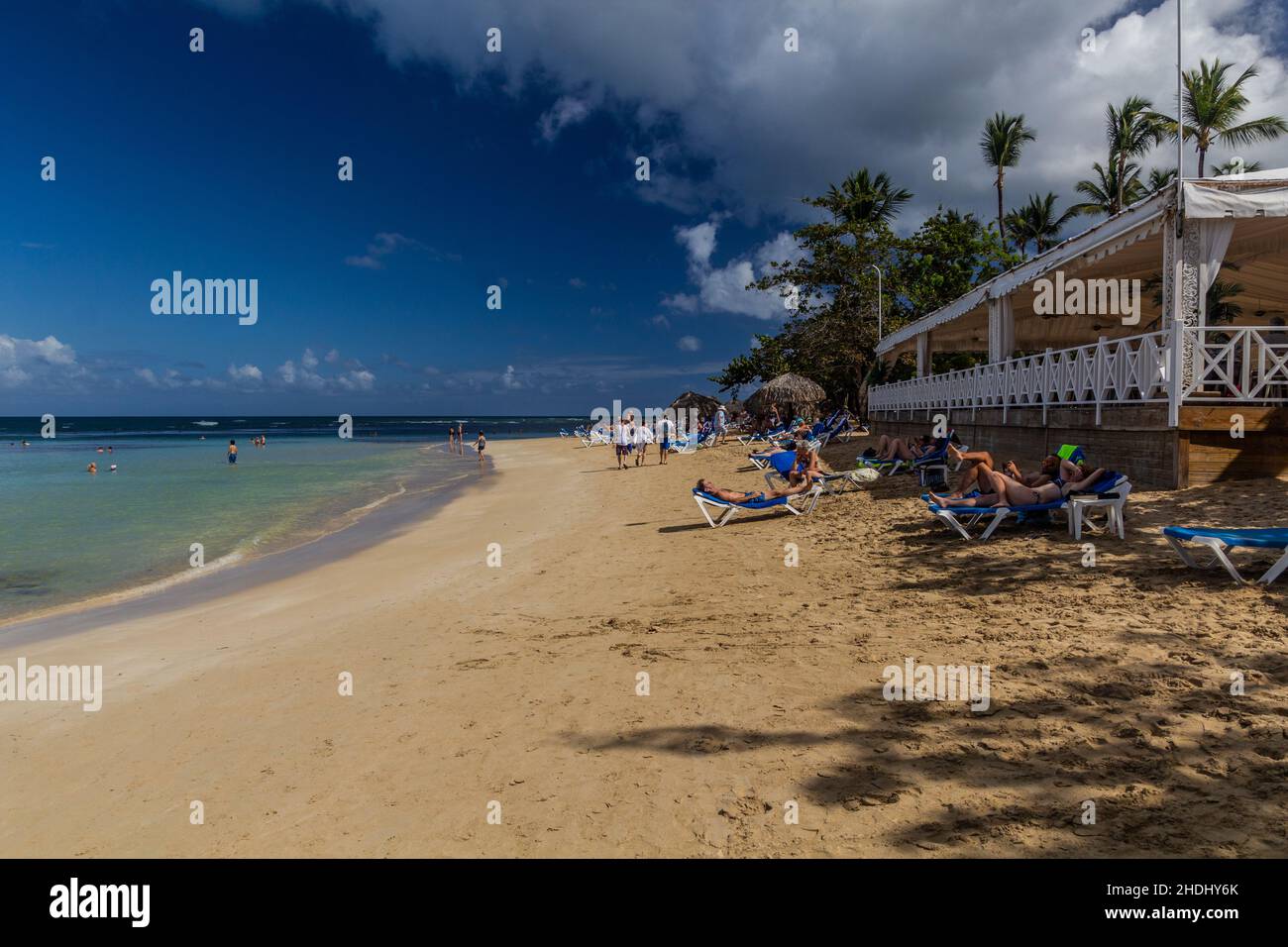 LAS TERRENAS, DOMINICAN REPUBLIC - DECEMBER 4, 2018: El Portillo beach ...