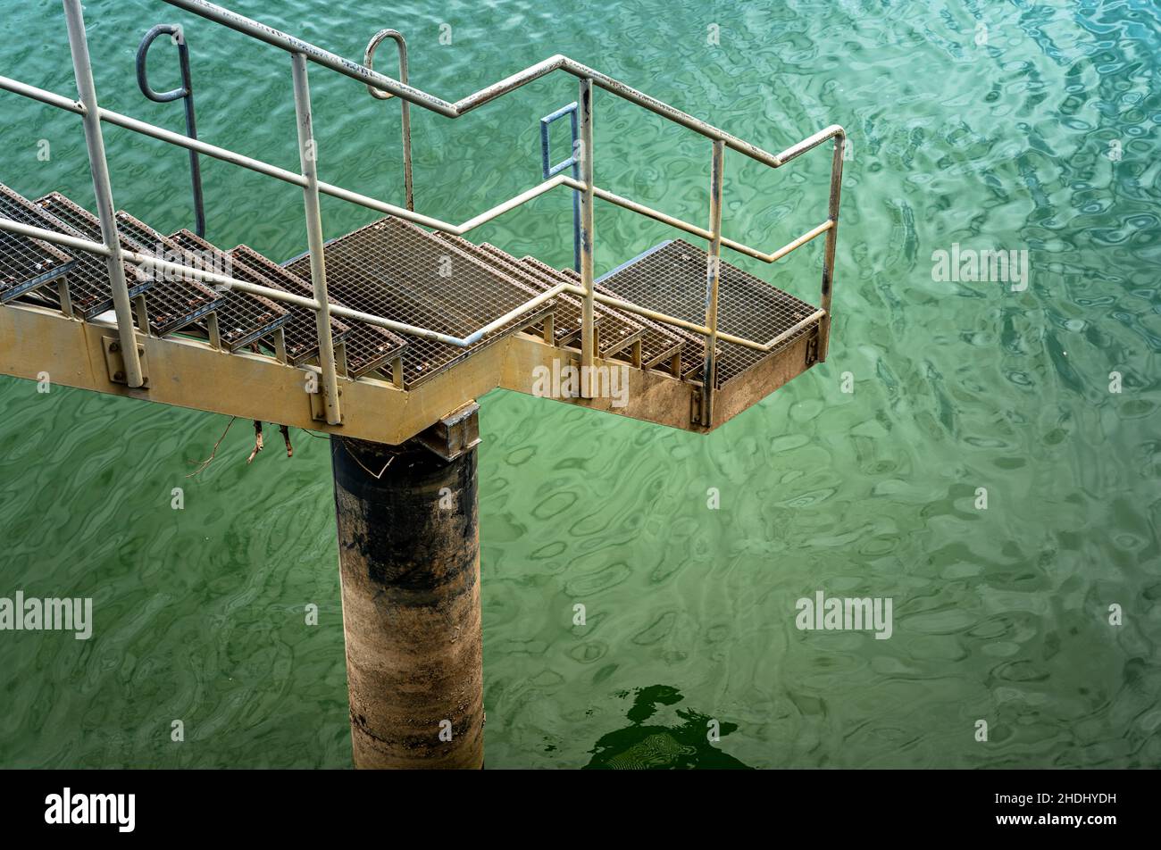 staircase, river, low tide, staircases, stairs, rivers, lows Stock ...