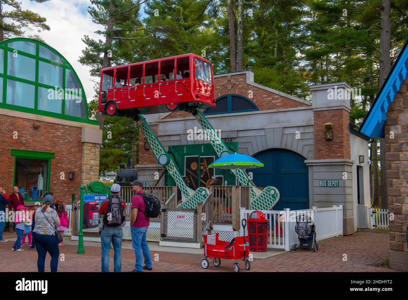 Bertie's Bus Tour in Thomas Land USA in Edaville Family Theme Park in ...