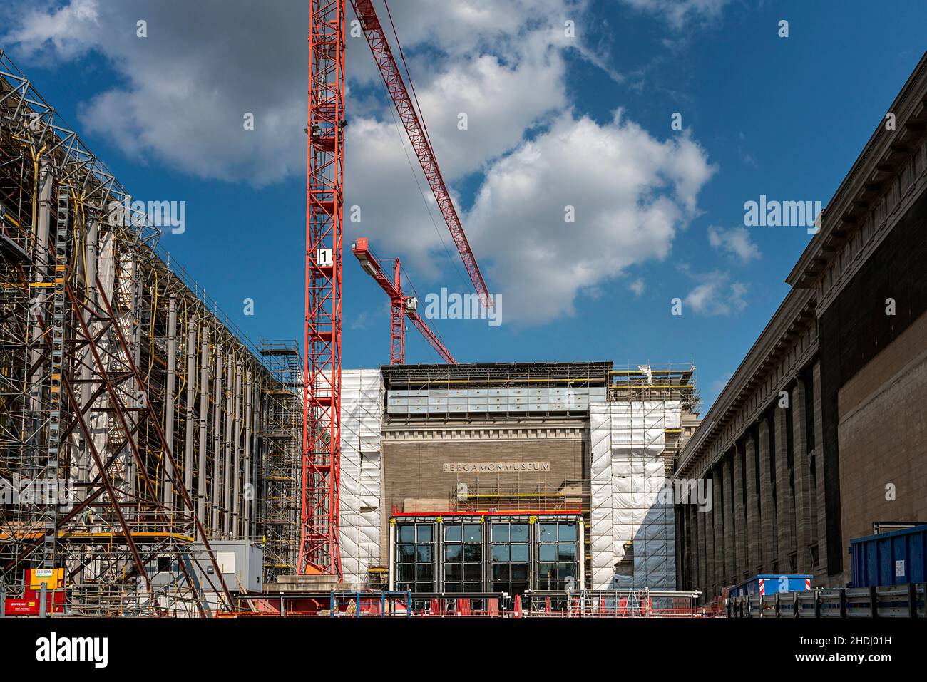 construction site, restoration, pergamon museum, construction sites ...