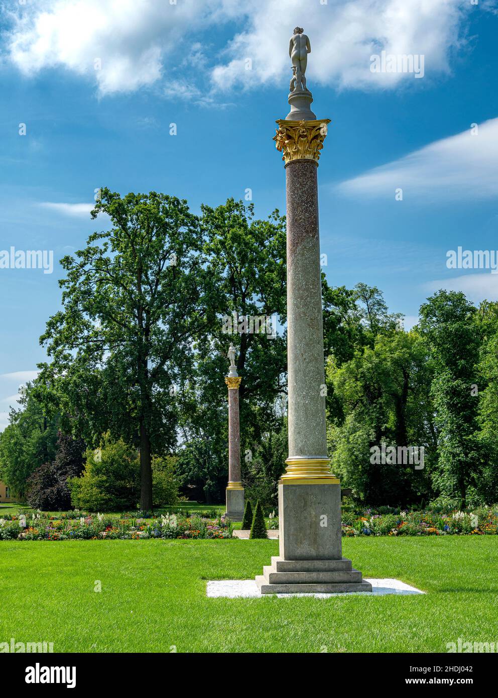 castle park, marble column, marble columns Stock Photo - Alamy