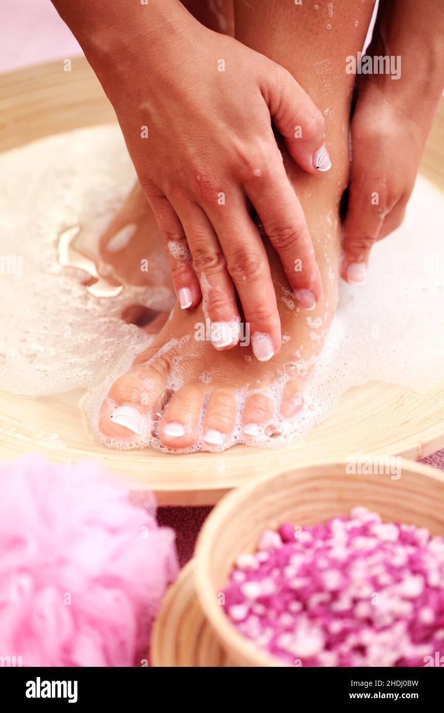 body care, foot bath, pedicure, body cares, foot baths, pedicures Stock ...