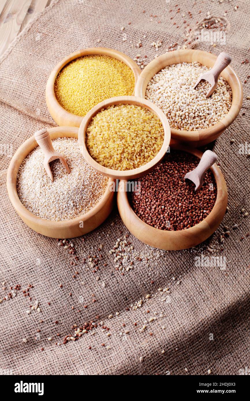 grain, spices & ingredients, grains, spices and ingredients Stock Photo ...