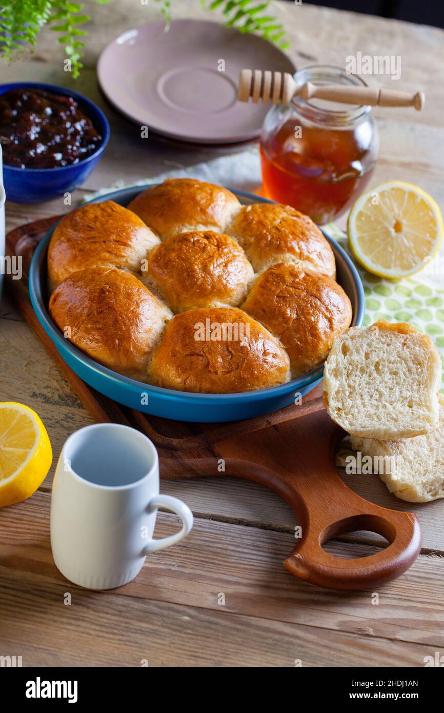 breakfast, bun, breakfasts, buns Stock Photo - Alamy