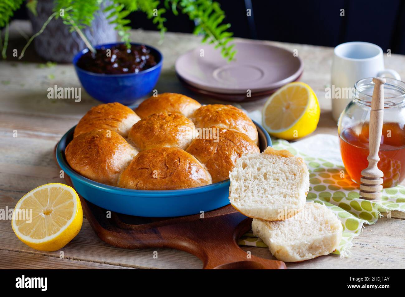 breakfast, bun, breakfasts, buns Stock Photo - Alamy