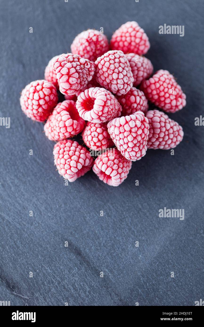 frozen, raspberries, frozens, raspberry Stock Photo - Alamy