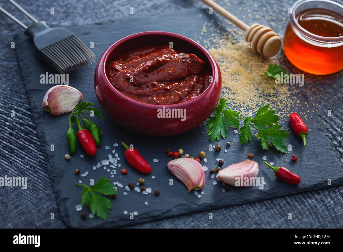 Paintbrush food sauce hi-res stock photography and images - Alamy