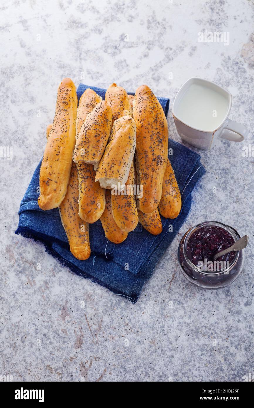 breakfast, baguette, preserves, breakfasts, baguettes, preserve Stock ...