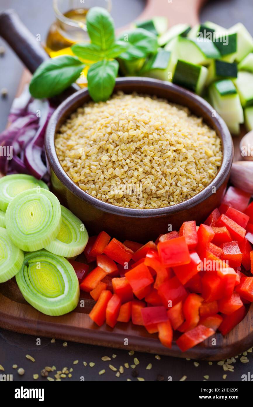 ingredient, vegetarian cuisine, bulgur, ingredients, vegetarian ...