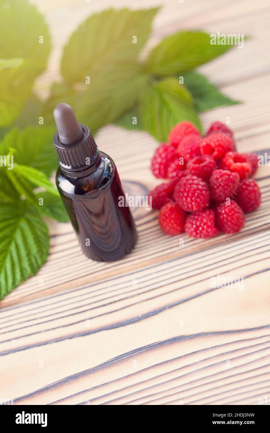 raspberry oil, raspberry seed oil Stock Photo - Alamy