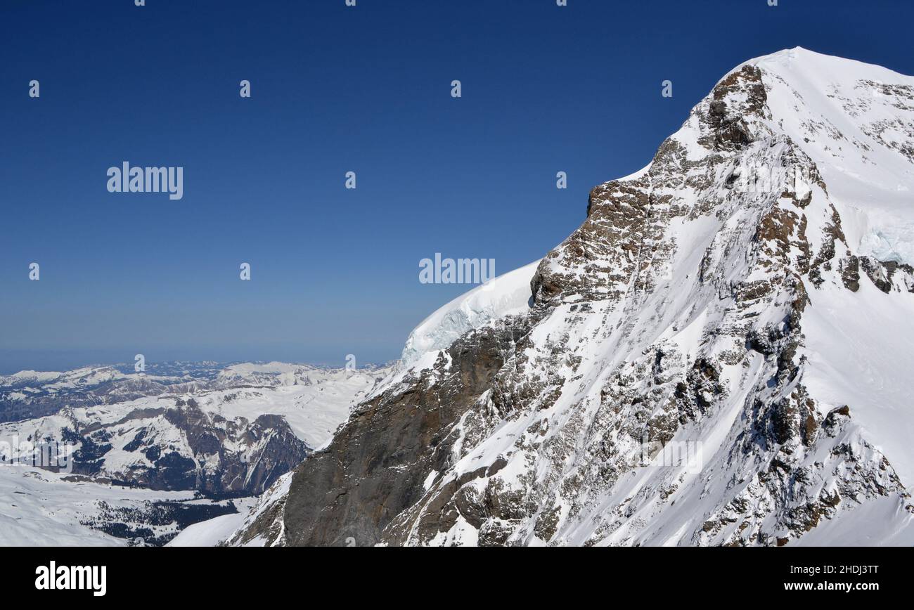 mountain range, summit, eiger, mountain ranges, summits, eigers Stock ...