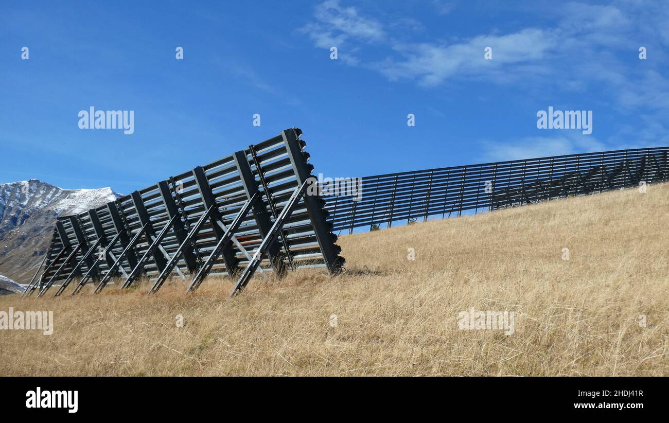 Avalanche fences hi-res stock photography and images - Alamy