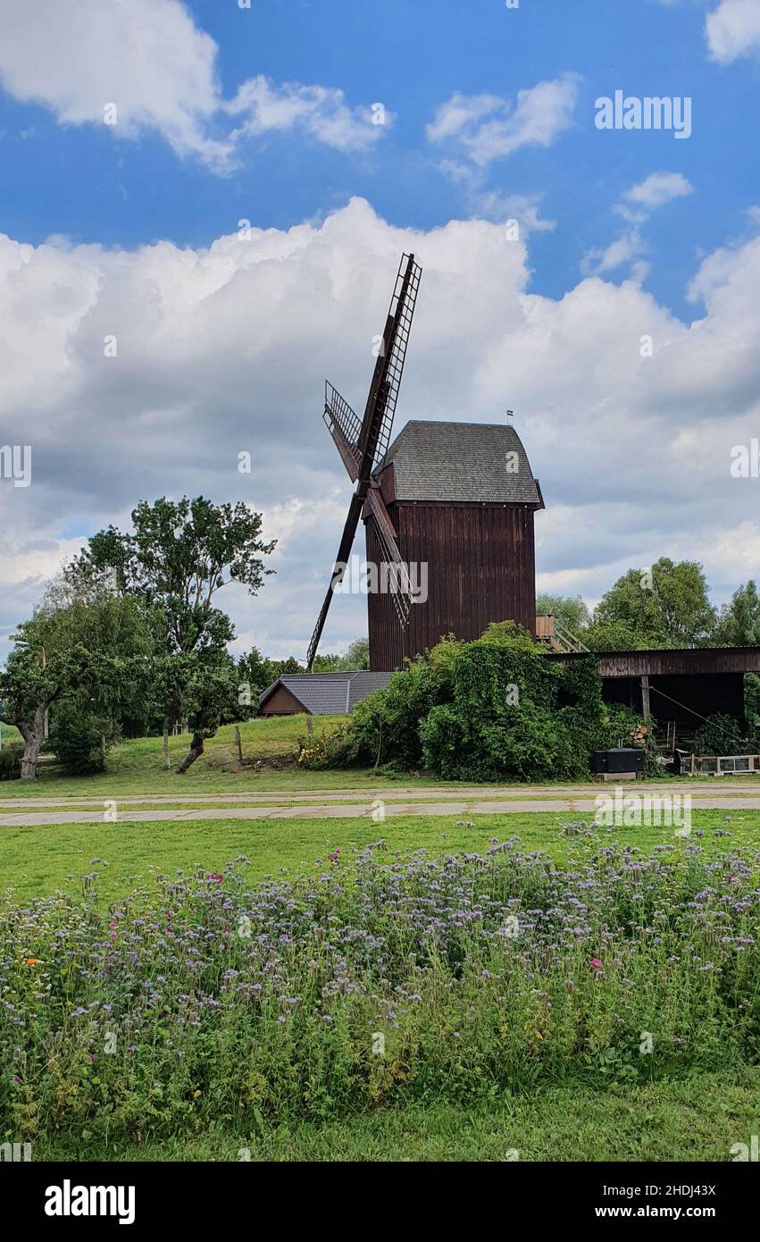 windmill, post mill, windmills, post mills Stock Photo - Alamy
