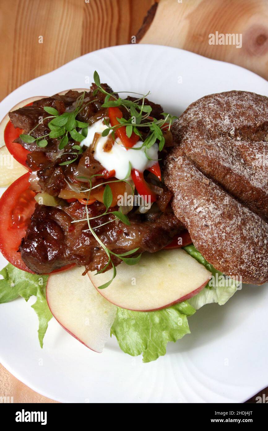 sandwich, rye bread, pork chop, sandwichs, rye breads, pork chops Stock ...