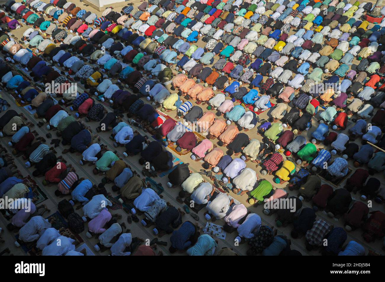 Muslims at Friday Jummah prayer at the mosque premises of Hazrat ...