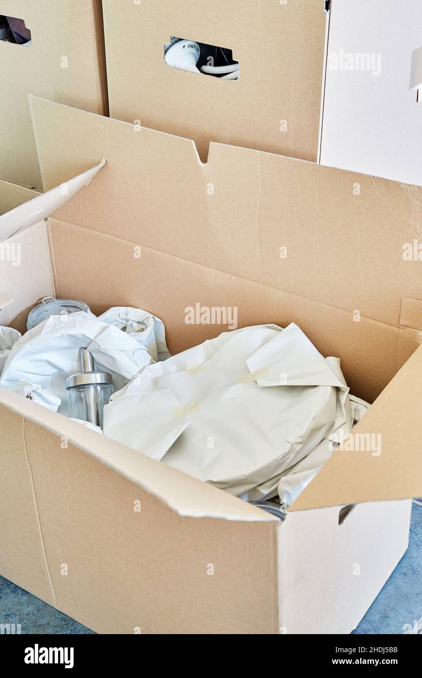 dishware, packed, moving box, crockery, dishwares, packeds, moving ...