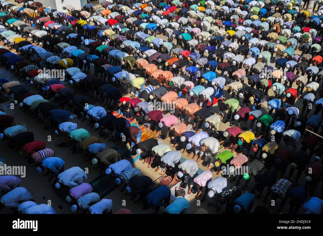 Muslims at Friday Jummah prayer at the mosque premises of Hazrat ...
