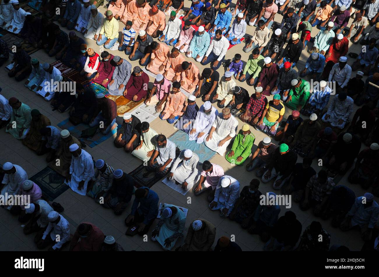 Muslims at Friday Jummah prayer at the mosque premises of Hazrat ...
