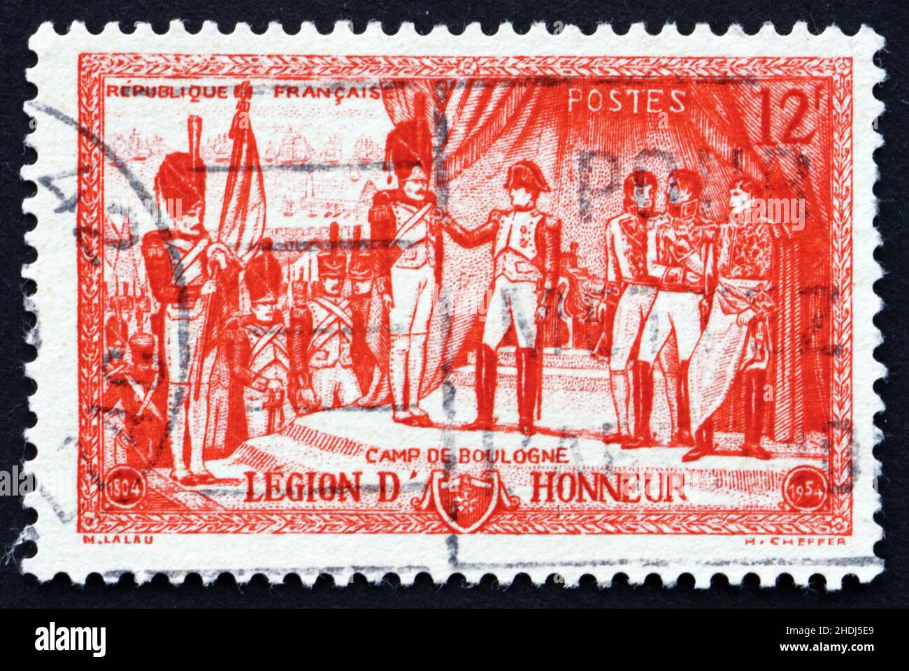 FRANCE - CIRCA 1954: a stamp printed in the France shows Napoleon ...