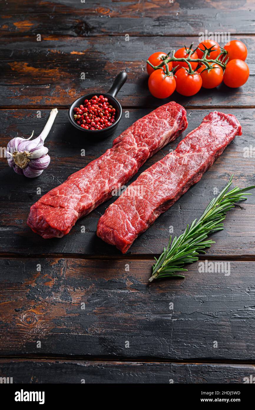 Denver steak two fresh, raw steaks from the cut of beef or organic top ...